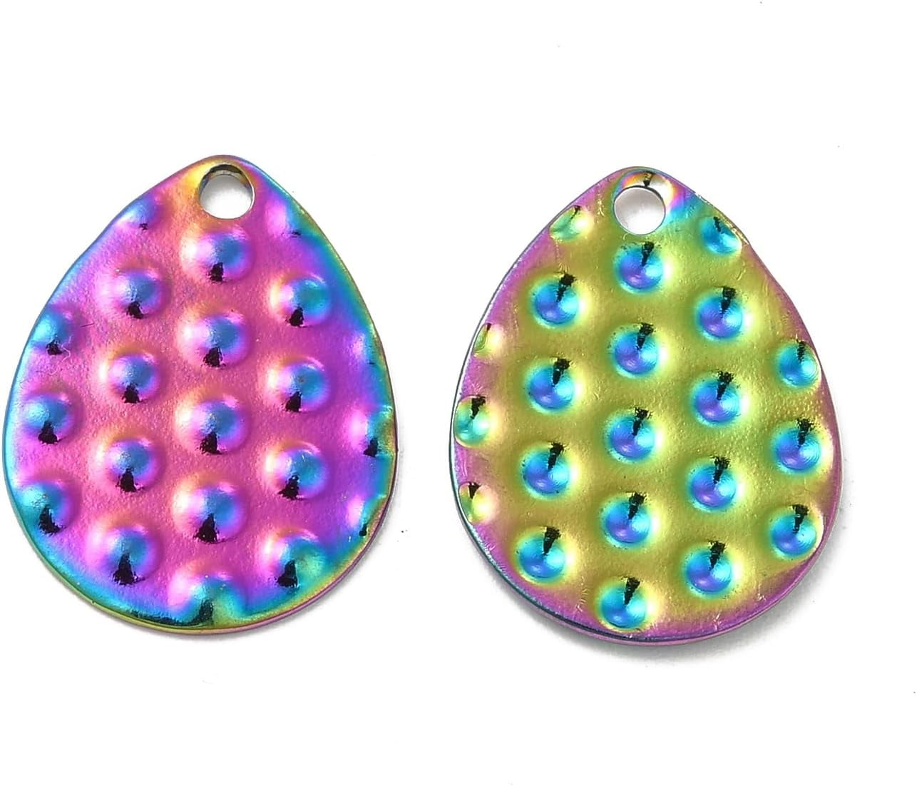 20Pcs 304 Stainless Steel Pendants Ion Plating(IP) Teardrop Charm ...