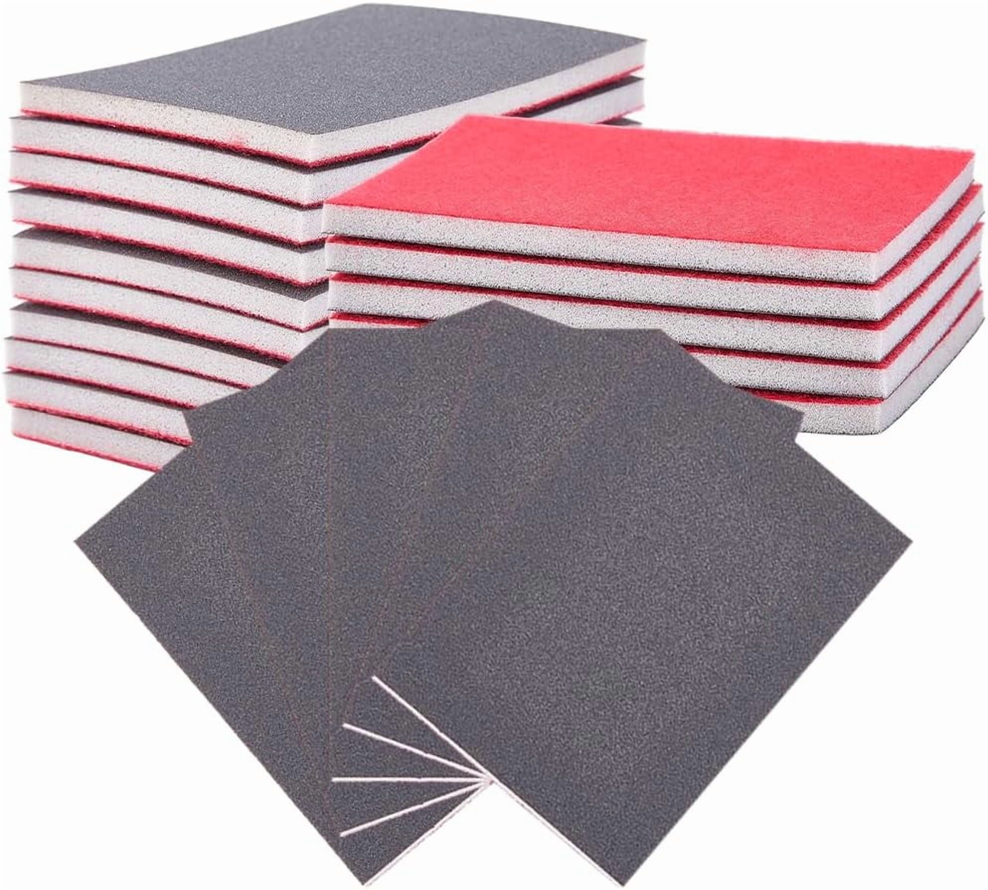 20Pcs 320 Grit Sanding Pads Sandpaper Sponge Block Rectangle 4 x 2.8 ...