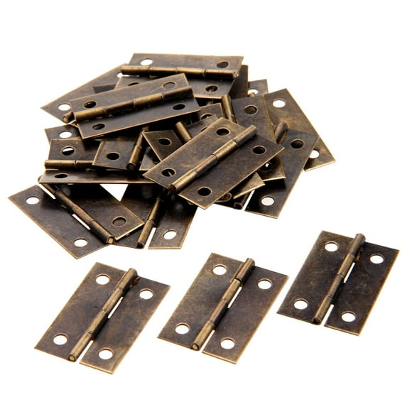 20Pcs 34x22mm Antique Bronze/Gold Cabinet Hinges Furniture Accessories ...