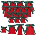 20Pcs 4 Styles Velvet Packing Pouches with Dark Green Ribbon Drawstring ...