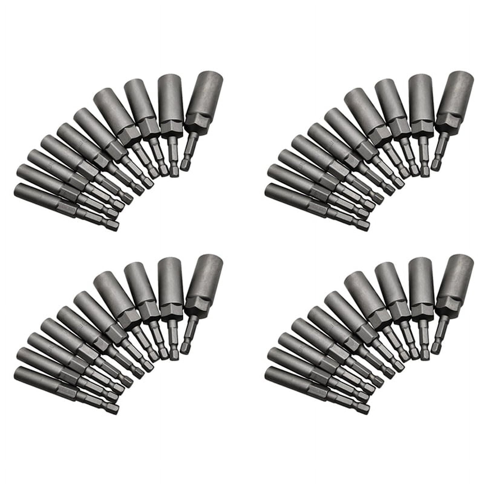 20Pcs 5.5mm-14mm Hex Socket Sleeve Nozzles Nut Driver Set for Power ...