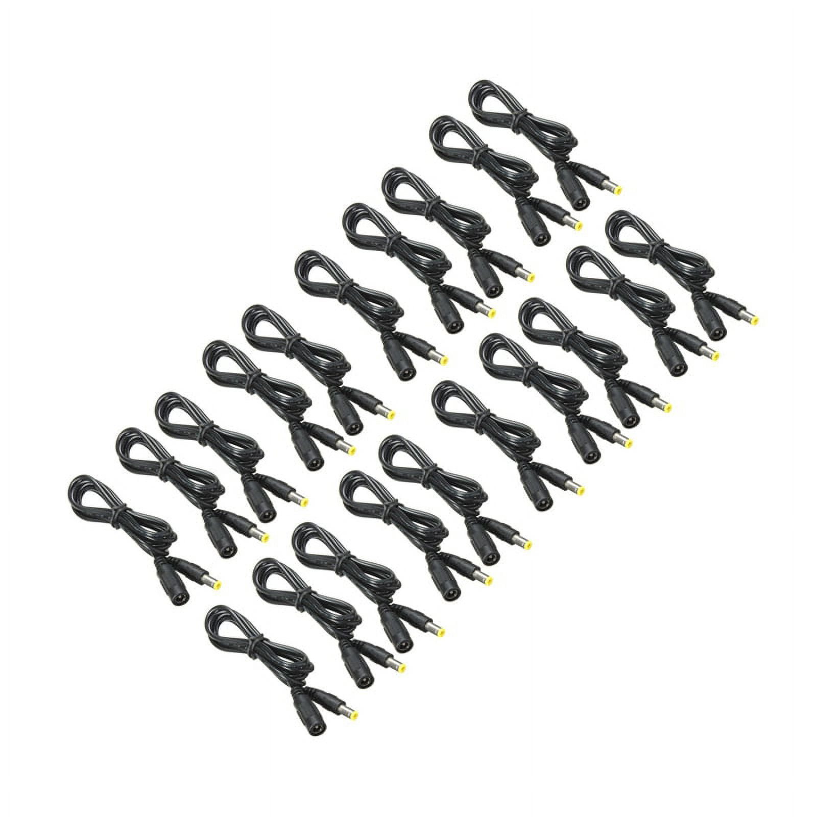 20Pcs 5.5mm x 2.1mm DC Power Male to Female Extension Cable Cord Lead ...