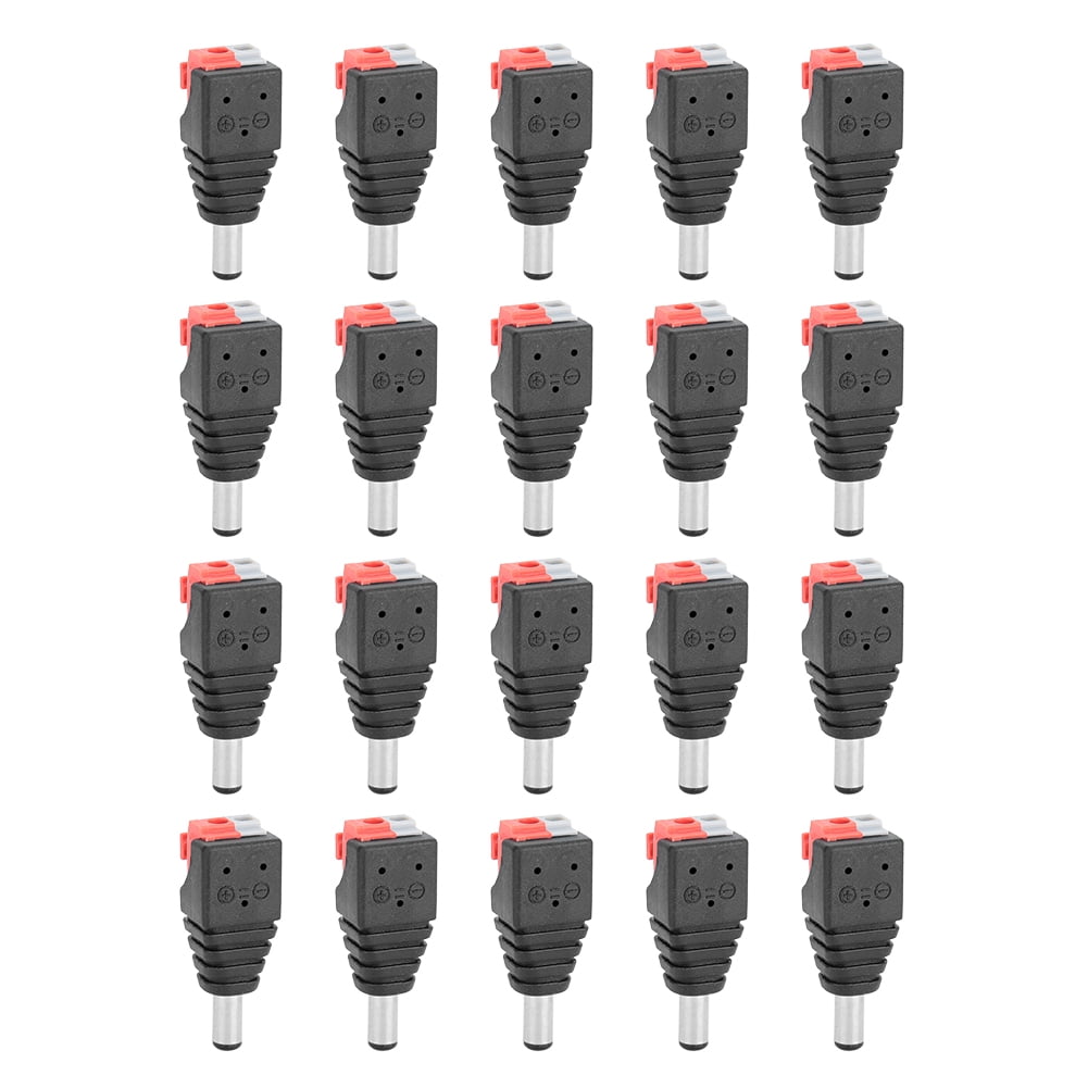 20Pcs 5.5x2.1mm Male Plug Pressure Adapter DC Power Connector - Walmart.com