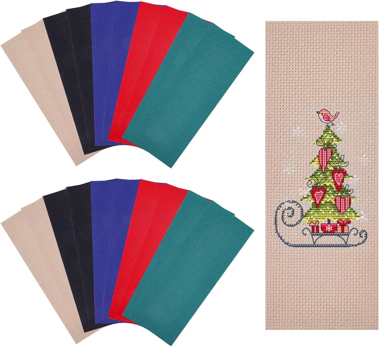 20Pcs 5 Colors Blank Stitch Bookmarks 190x70mm/7.5x2.8inch Colorful ...