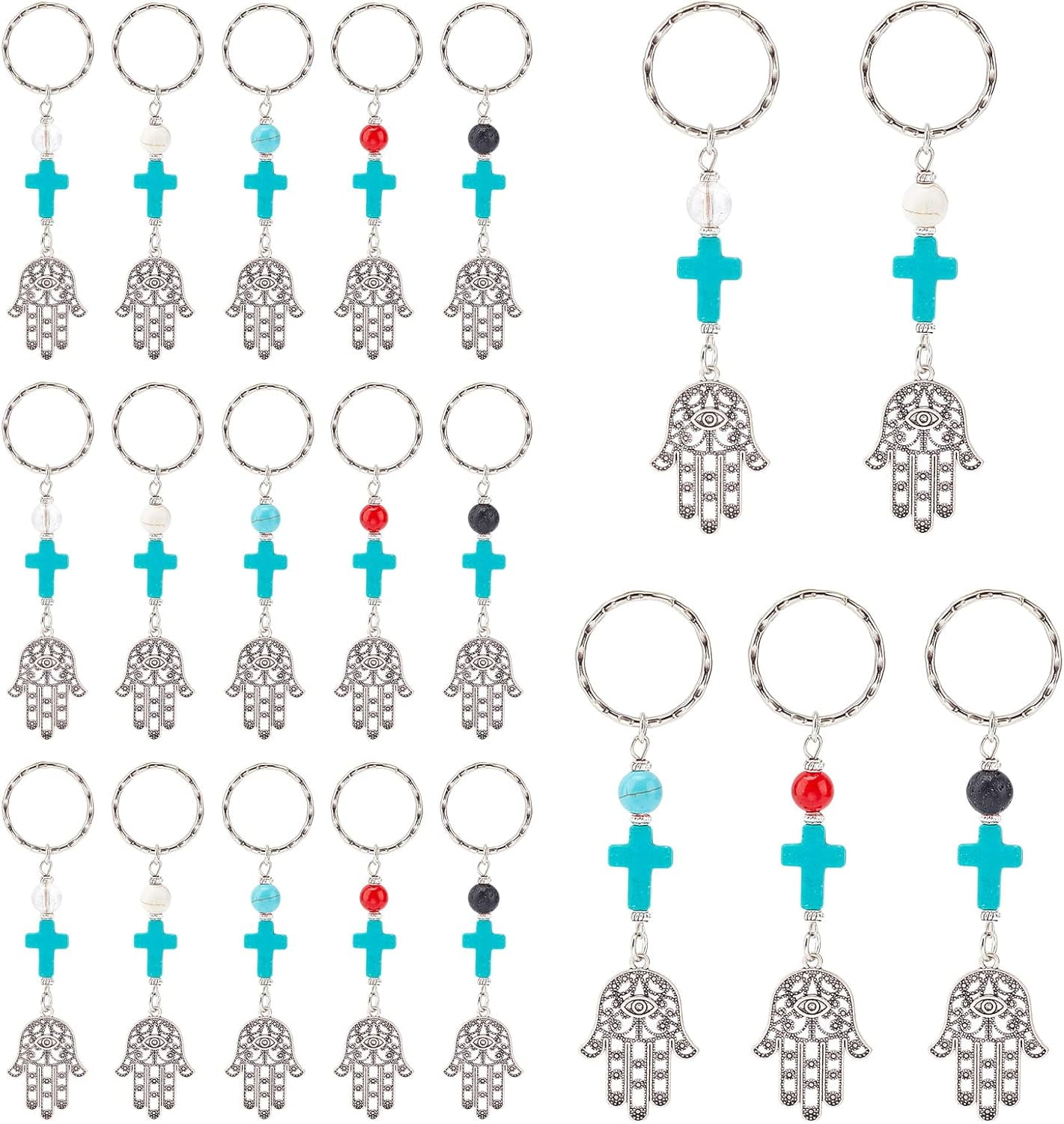 20Pcs 5 Style Mixed Gemstone Bead and Synthetic Turquoise beads ...