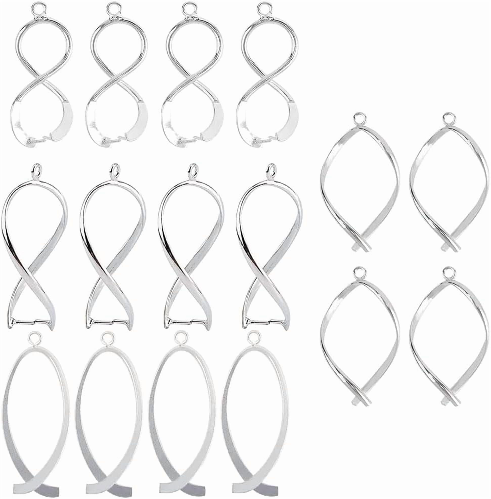 20Pcs 5 Styles Brass Pinch Bails Ice Pick Pinch Clip Clasp Filigree ...