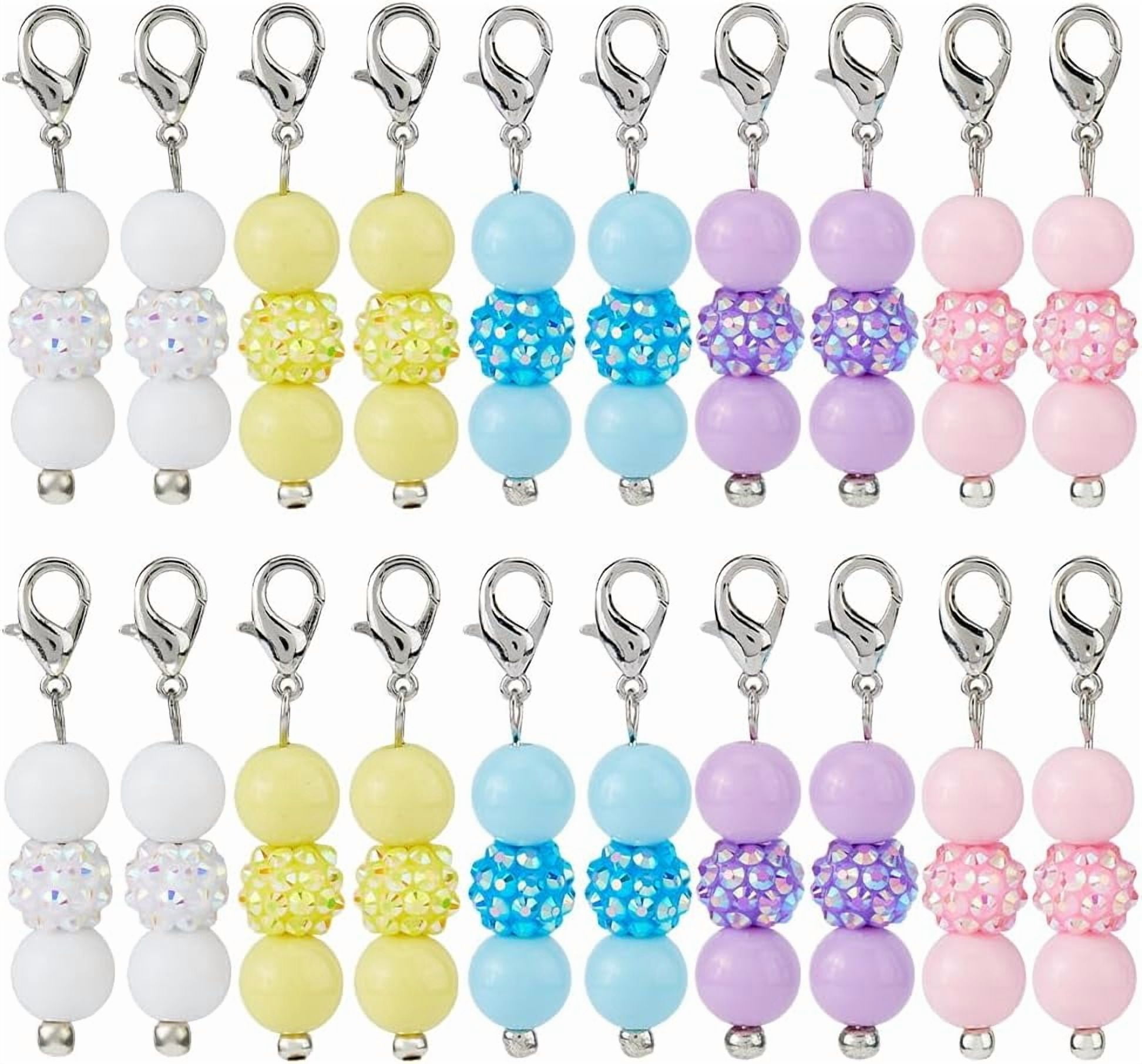 20Pcs 5Colors Colorful Beads Pendants Easter Themed Bead Charms Acrylic ...