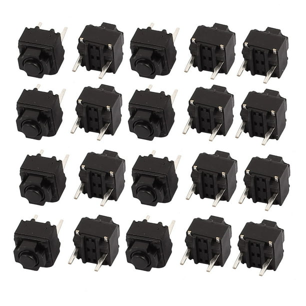 20Pcs 6.2x6.2x7.3mm Panel PCB Momentary Tactile Tact Push Button Switch ...