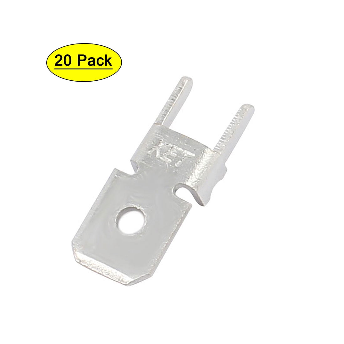 20Pcs 6.3mm Width Male Insulated Crimp Spade PCB Male Terminal Fasten ...