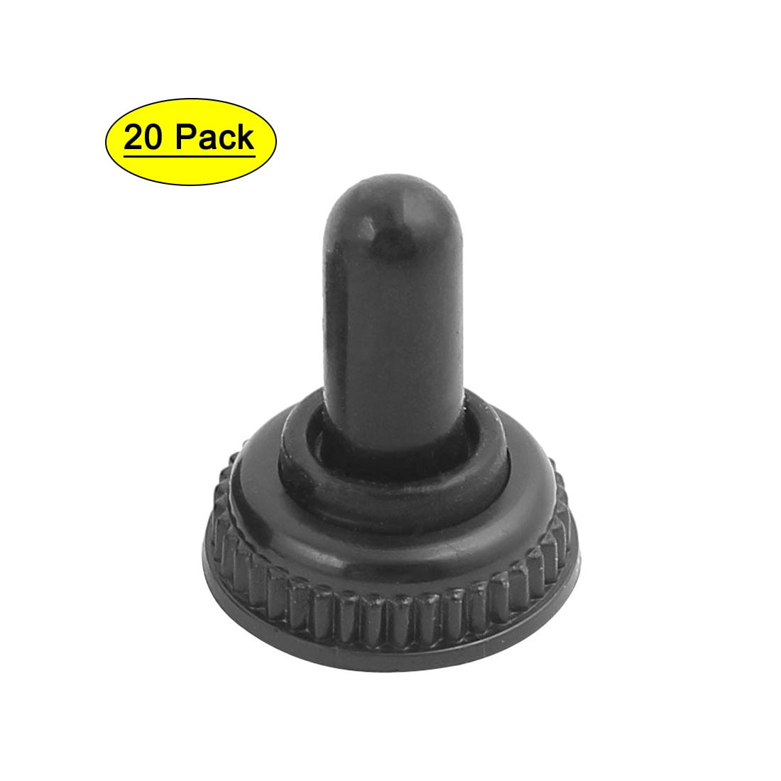 20Pcs 6mm Thread Toggle Switch Waterproof Rubber Cover Cap Boot Black ...