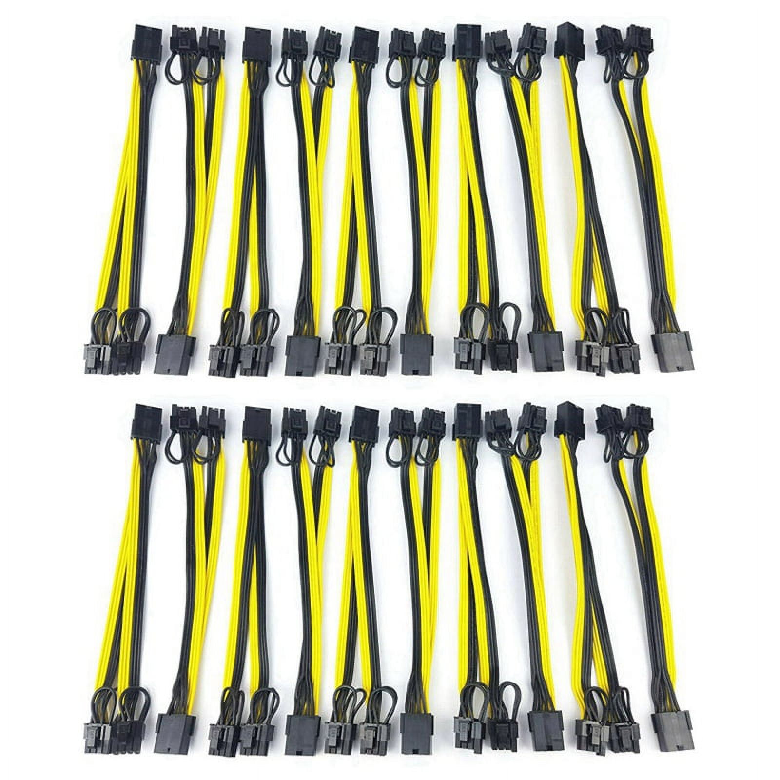 20Pcs 8 Pin PCI Express to Dual PCIE 8 (6+2) Pin Power Cable 20cm ...