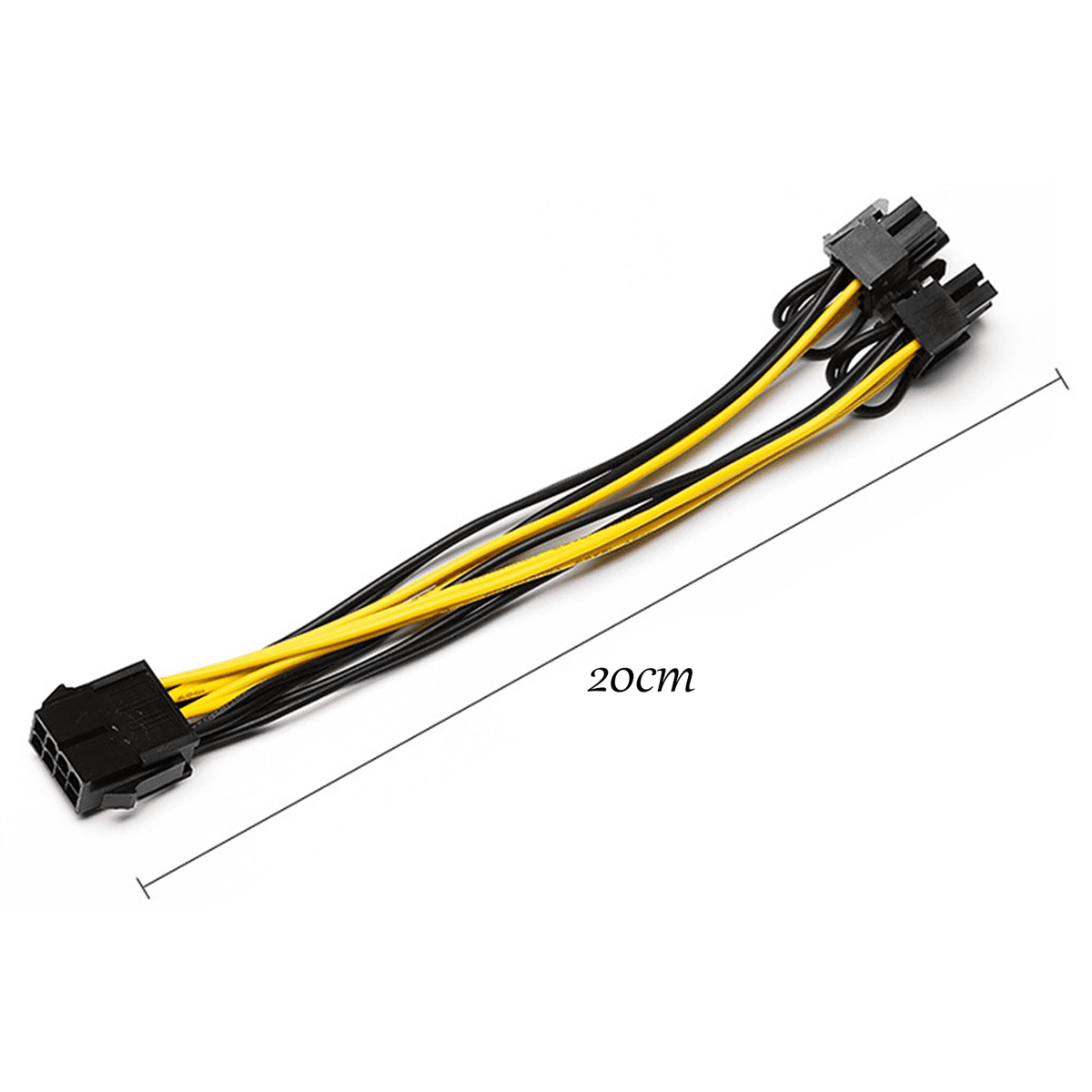 20Pcs 8 Pin PCIE to Dual PCIE 8 (6+2) Pin Power Cable 20cm Motherboard ...