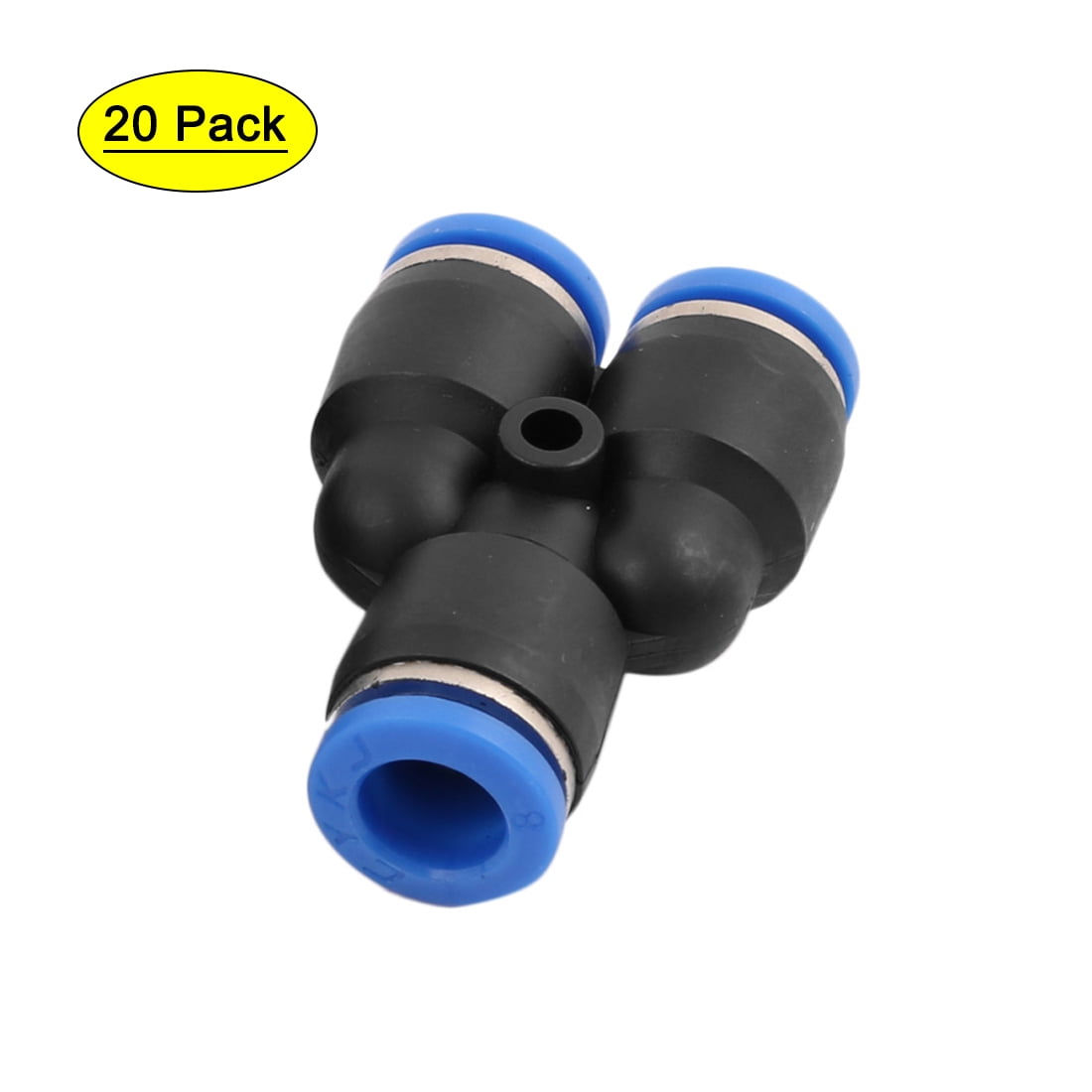 20Pcs 8mm Dia Y Type 3 Ways Hose Pneumatic Air Quick Fitting Push In ...