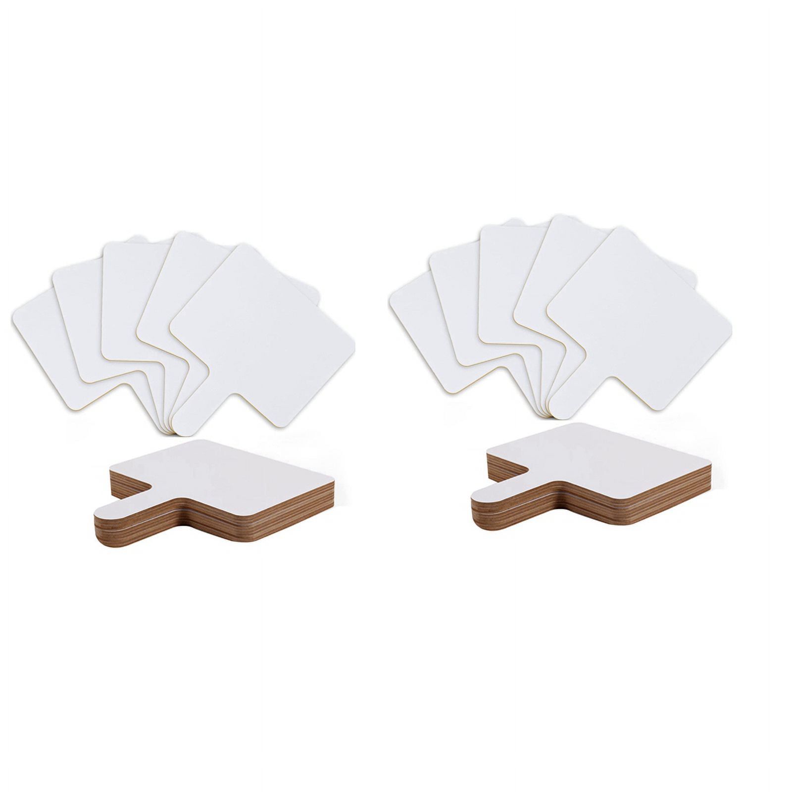 20Pcs 9.6X8Inch Dry Erase Answers Paddle, Handhold Wooden White Board ...