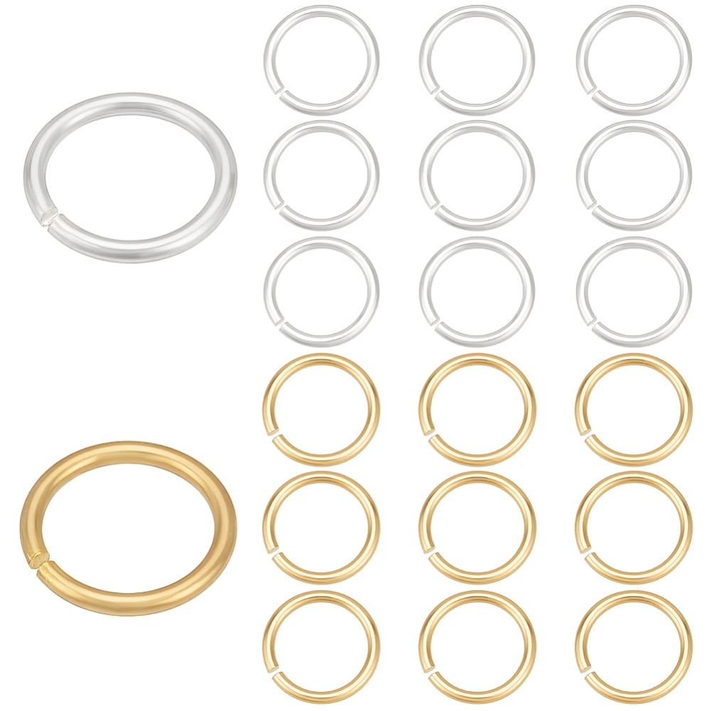 20Pcs 925 Sterling Silver Open Jump Rings 8mm Jewelry Connector Ring 19 ...