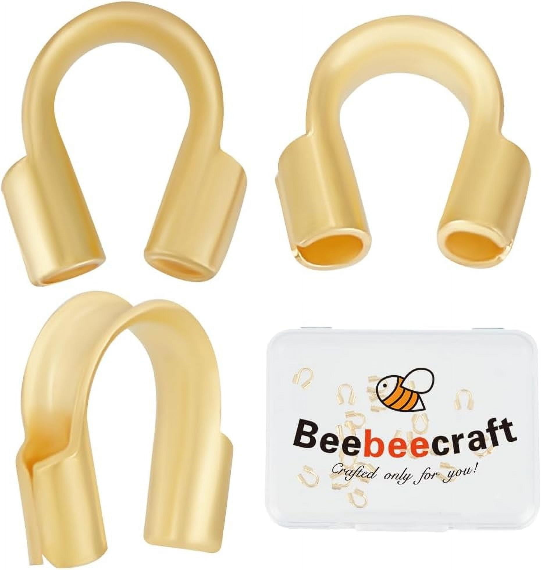 20Pcs 925 Sterling Silver Wire Guardian 0.6mm U Shape Wire Guard Loop ...