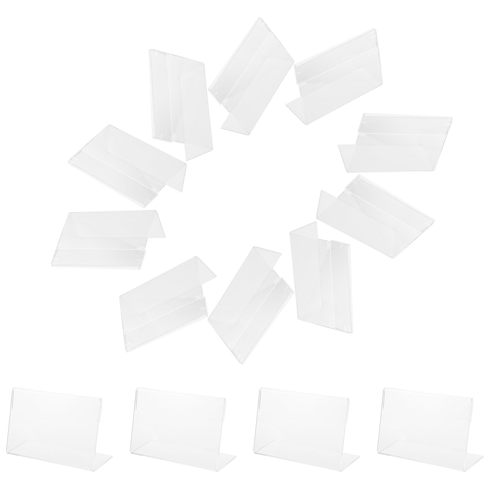 20Pcs Acrylic L-Shape Price Tag Stands Clear Display Stand Price Labels ...