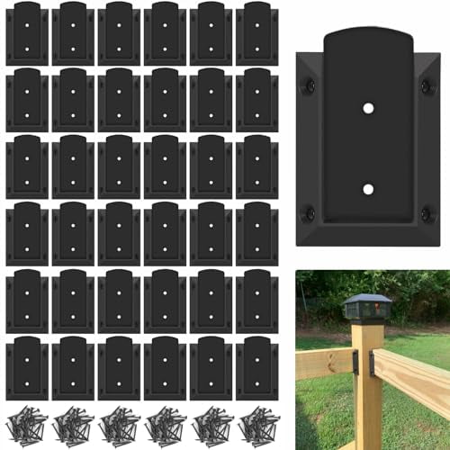 20Pcs Aluminum Deck Railing Brackets Connector for 2x4 Railing Wood ...