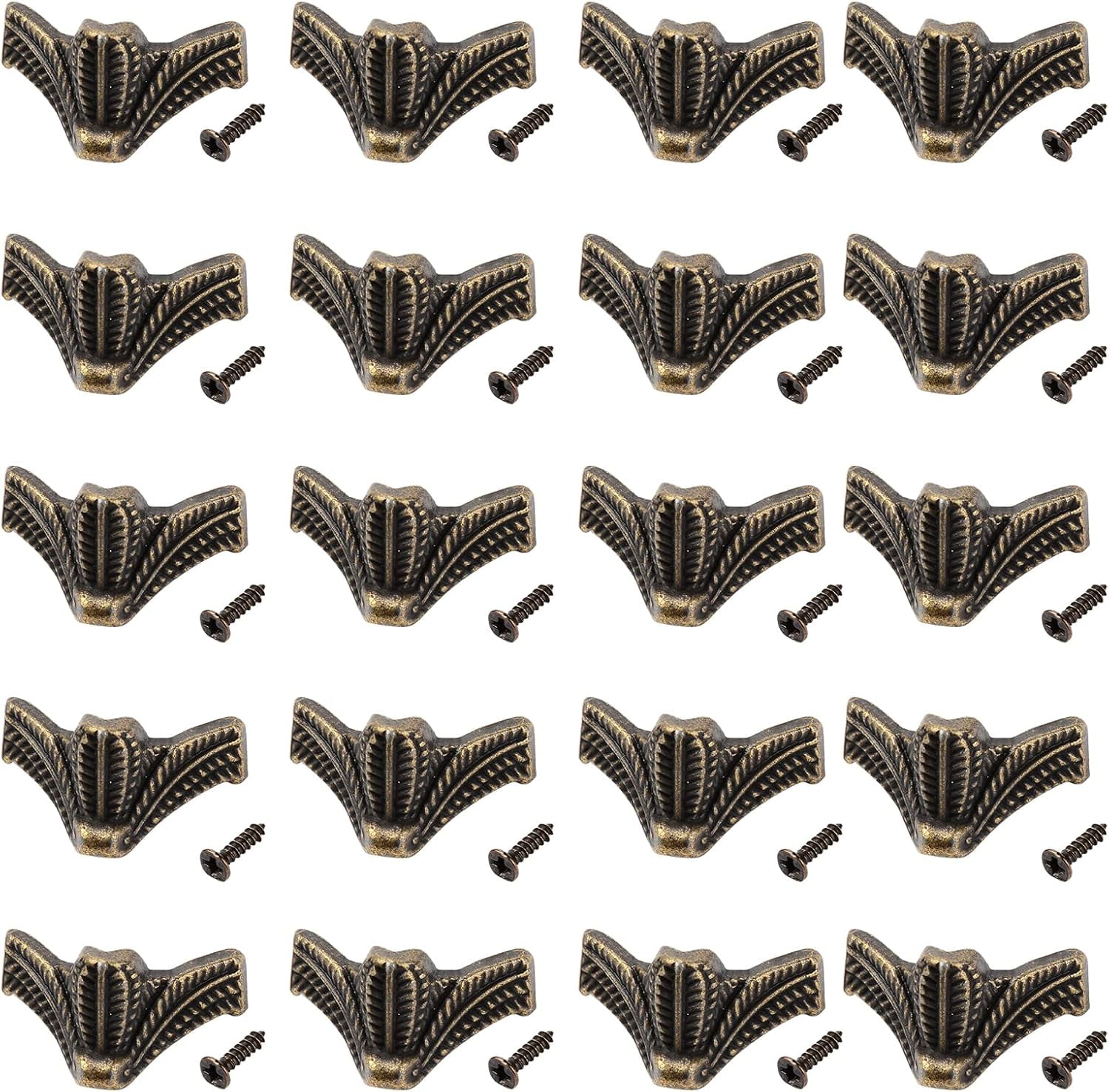 20Pcs Antique Box Legs Zinc Alloy Wood Box Feet Leg Corner Protector ...