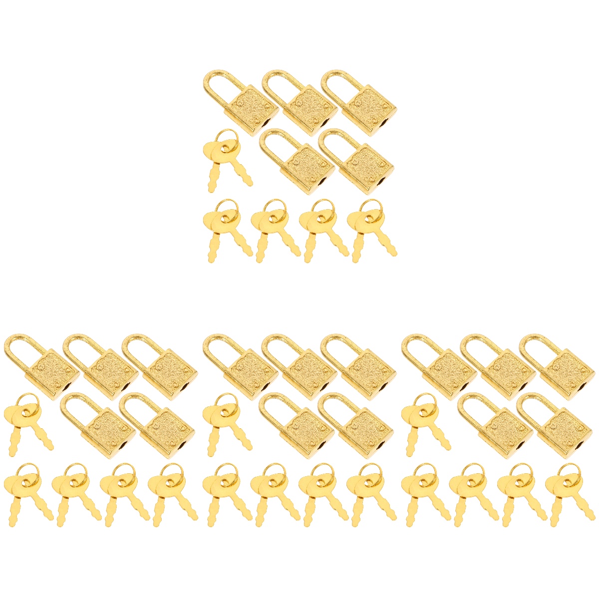 20Pcs Antique Gold Padlock, Vintage Padlocks Retro Metal Lock and Key ...