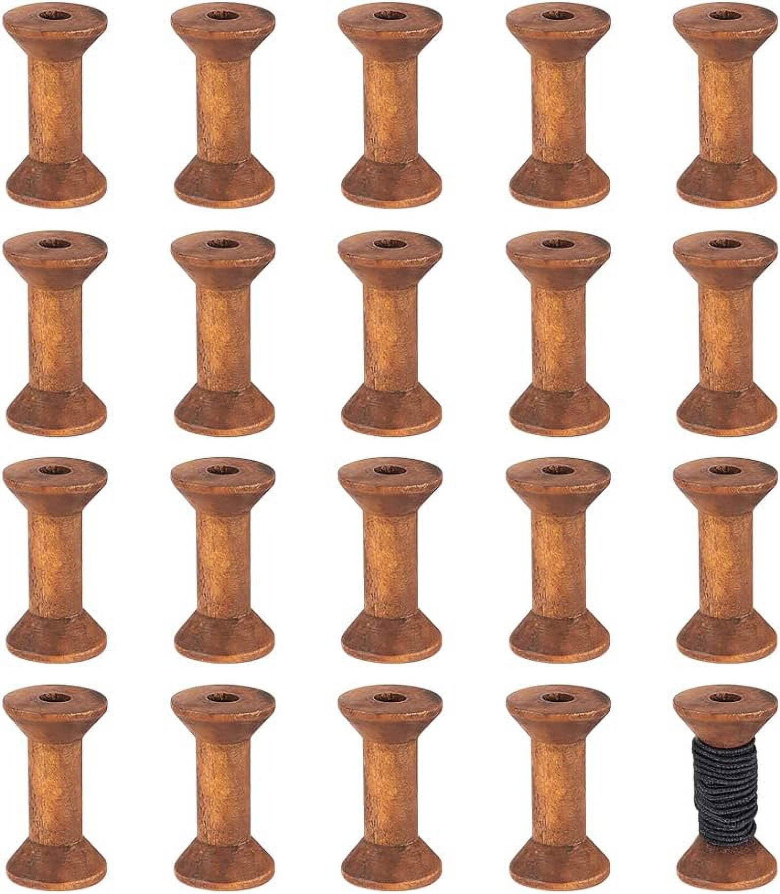 20Pcs Antique Wooden Empty Spools 1.57inch Empty Thread Spools Wooden ...