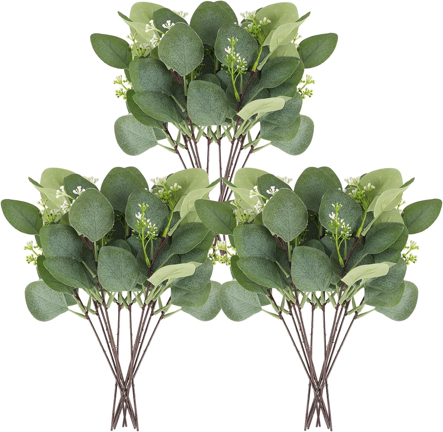 20Pcs Faux Eucalyptus Stems, Decorative Greenery for Table Arrangement ...
