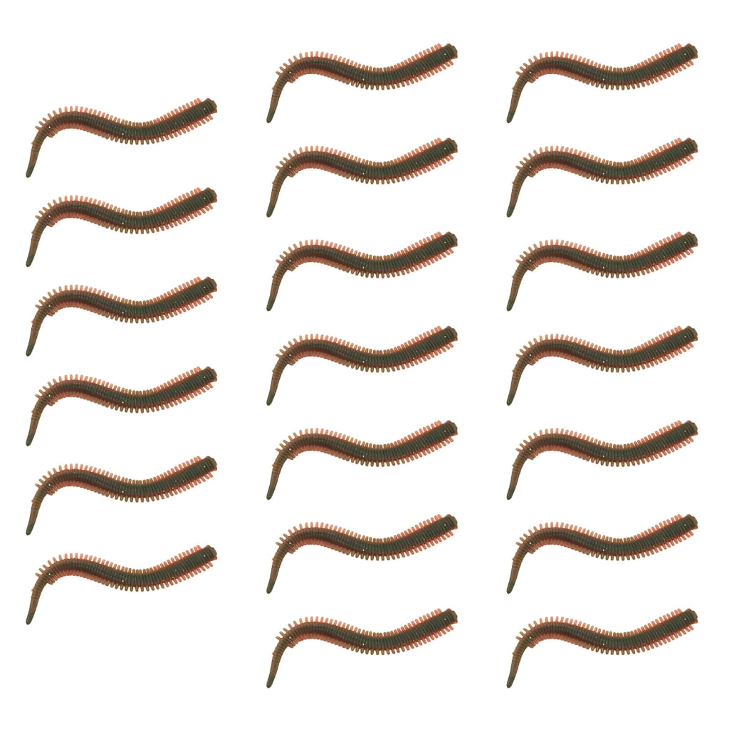 20Pcs Artificial Worm 7.5cm Soft Lure Worm Baits Fishing Tackle ...