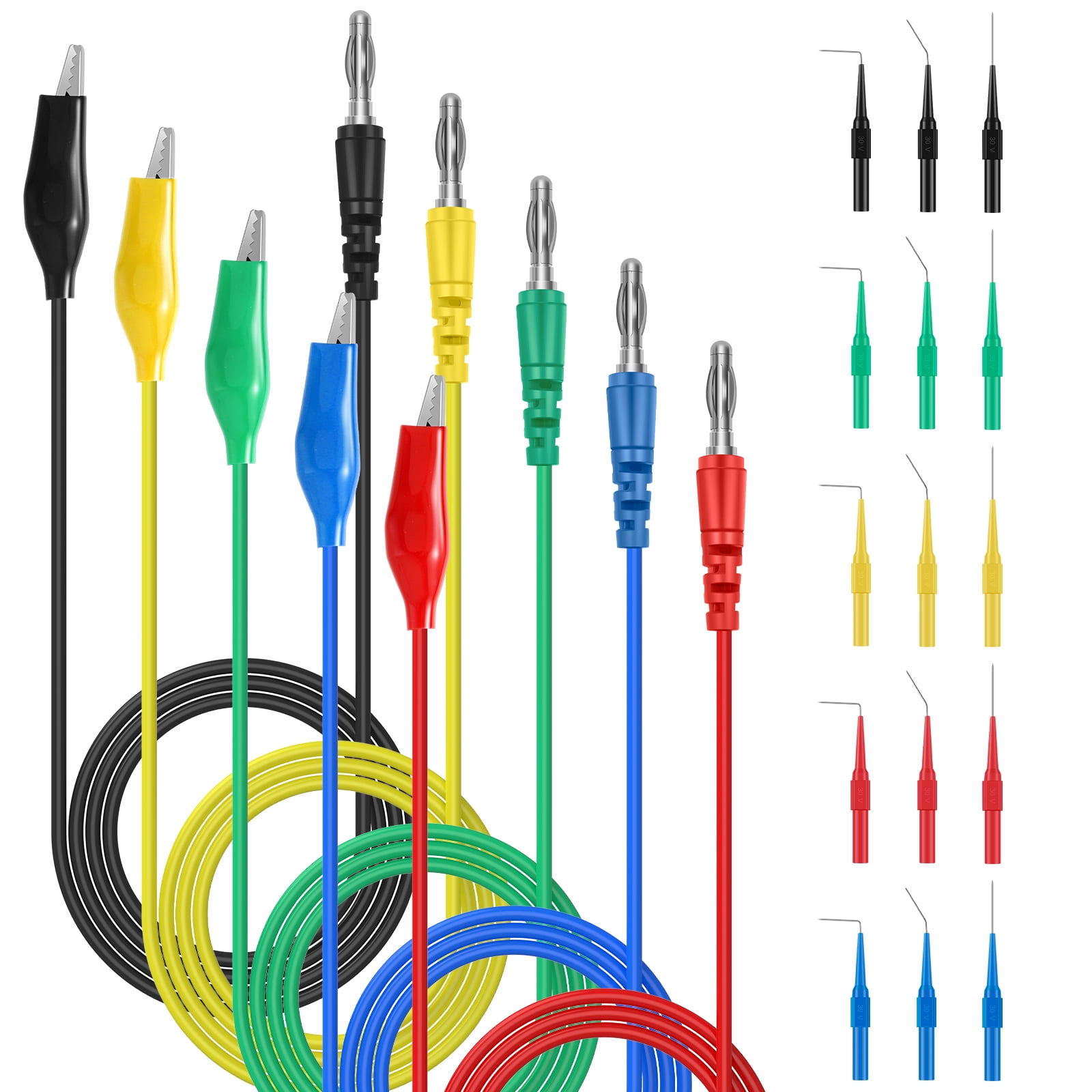 20Pcs Back Probe Kit Reusable 4mm Banana Plug Test Leads Durable 7mm ...