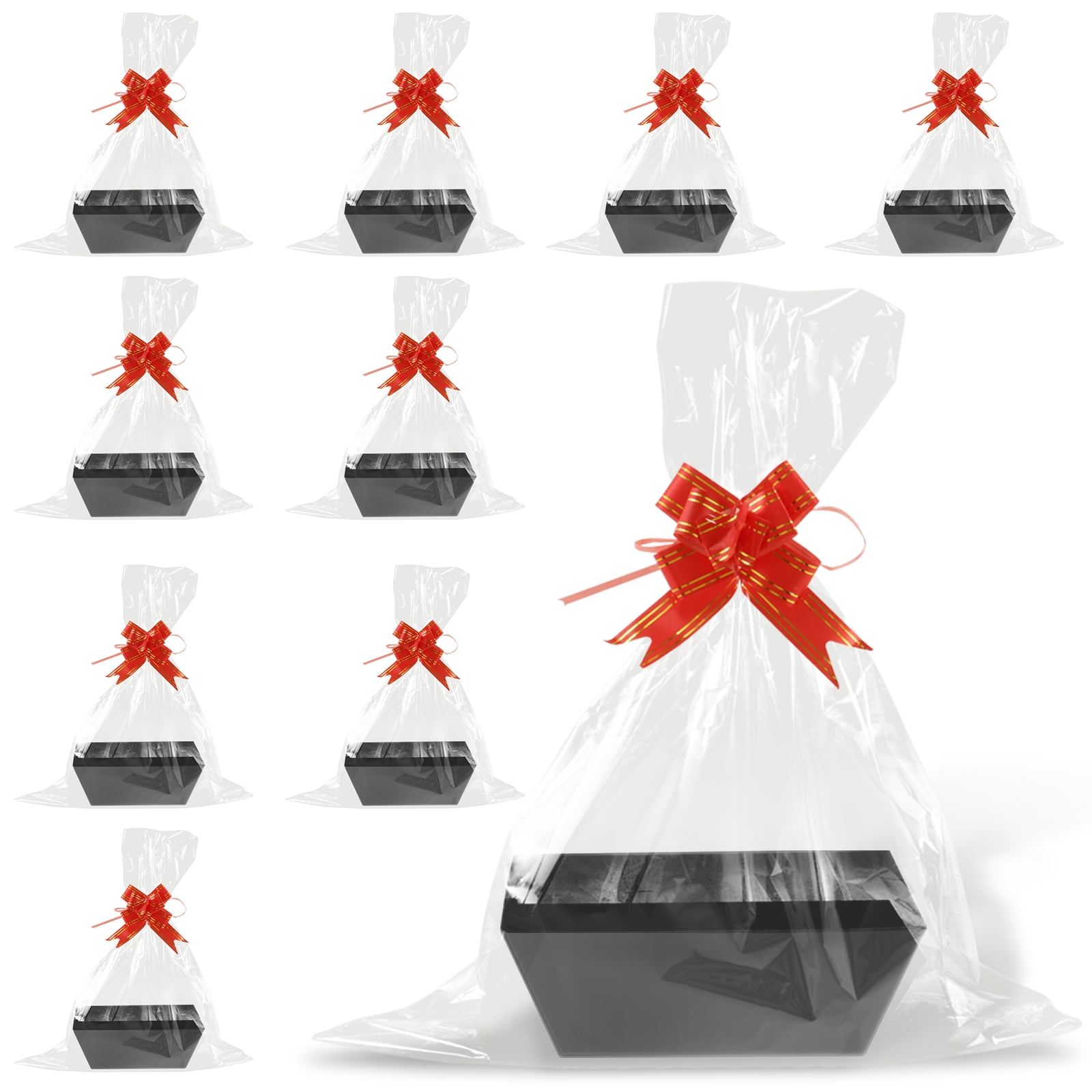 20Pcs Baskets for Gifts Empty Paper Gift Basket Kit with 10 Bows and 10 ...