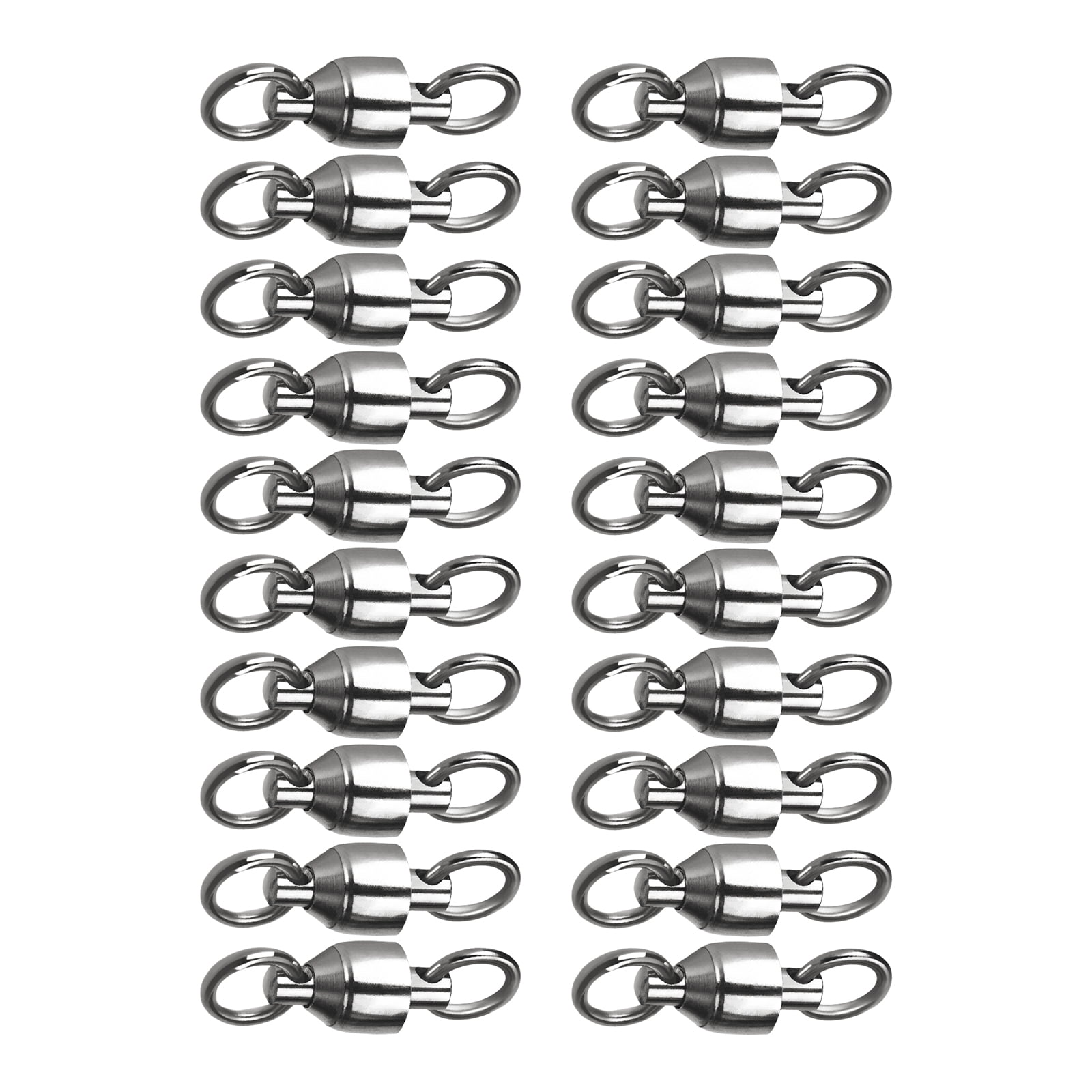 20Pcs Bearing Fishing Swivels Fishing Tackle Line Connector Stainless ...