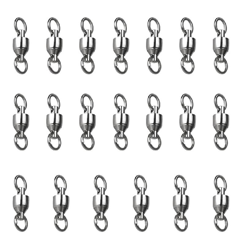 20Pcs Bearing Fishing Swivels Line Connector Heavy Duty Stainless ...