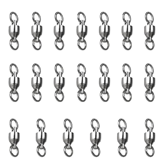 20Pcs Bearing Fishing Swivels Line Connector Heavy Duty Stainless ...