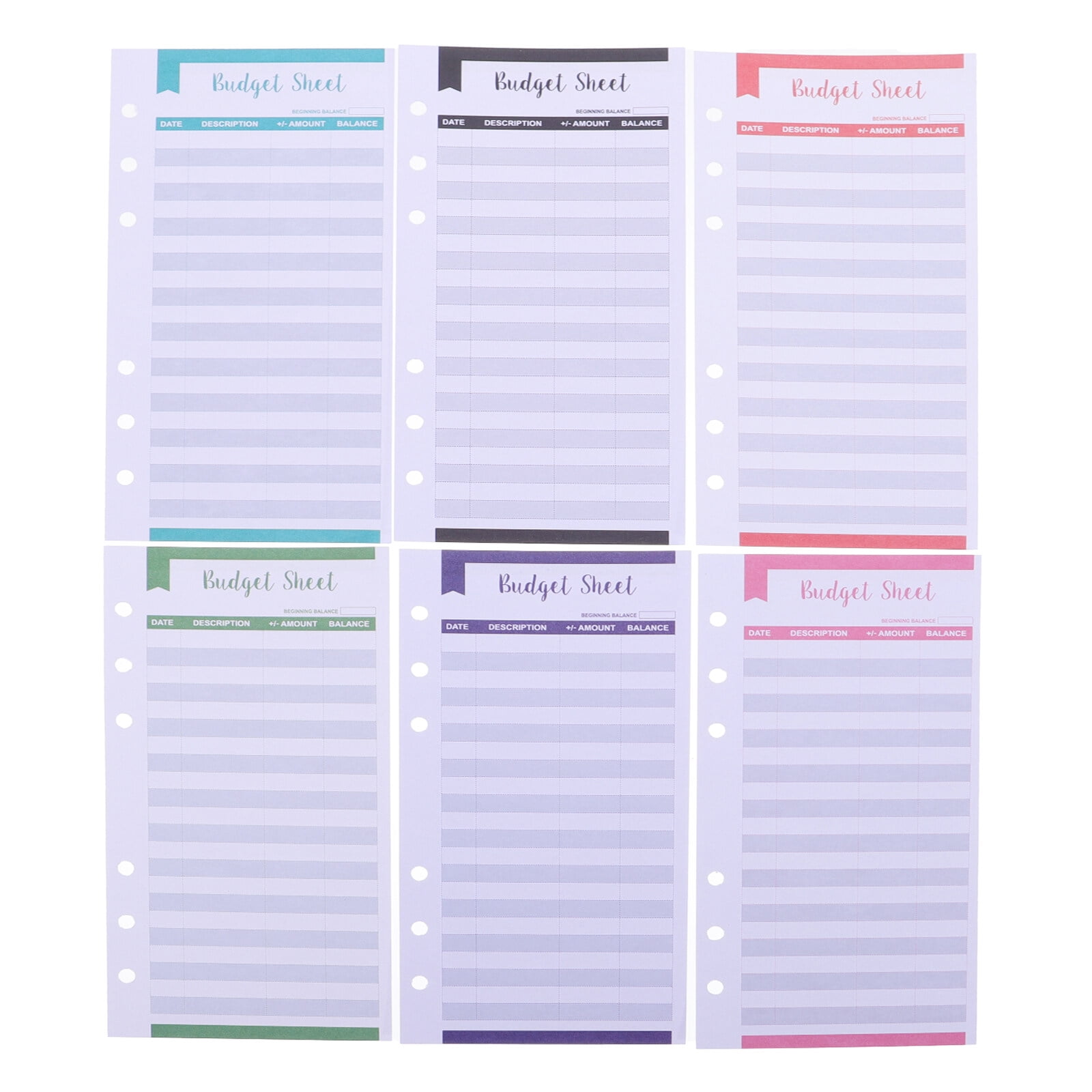 20Pcs Binder Sheets Expense Sheets for Personal Use - Walmart.com