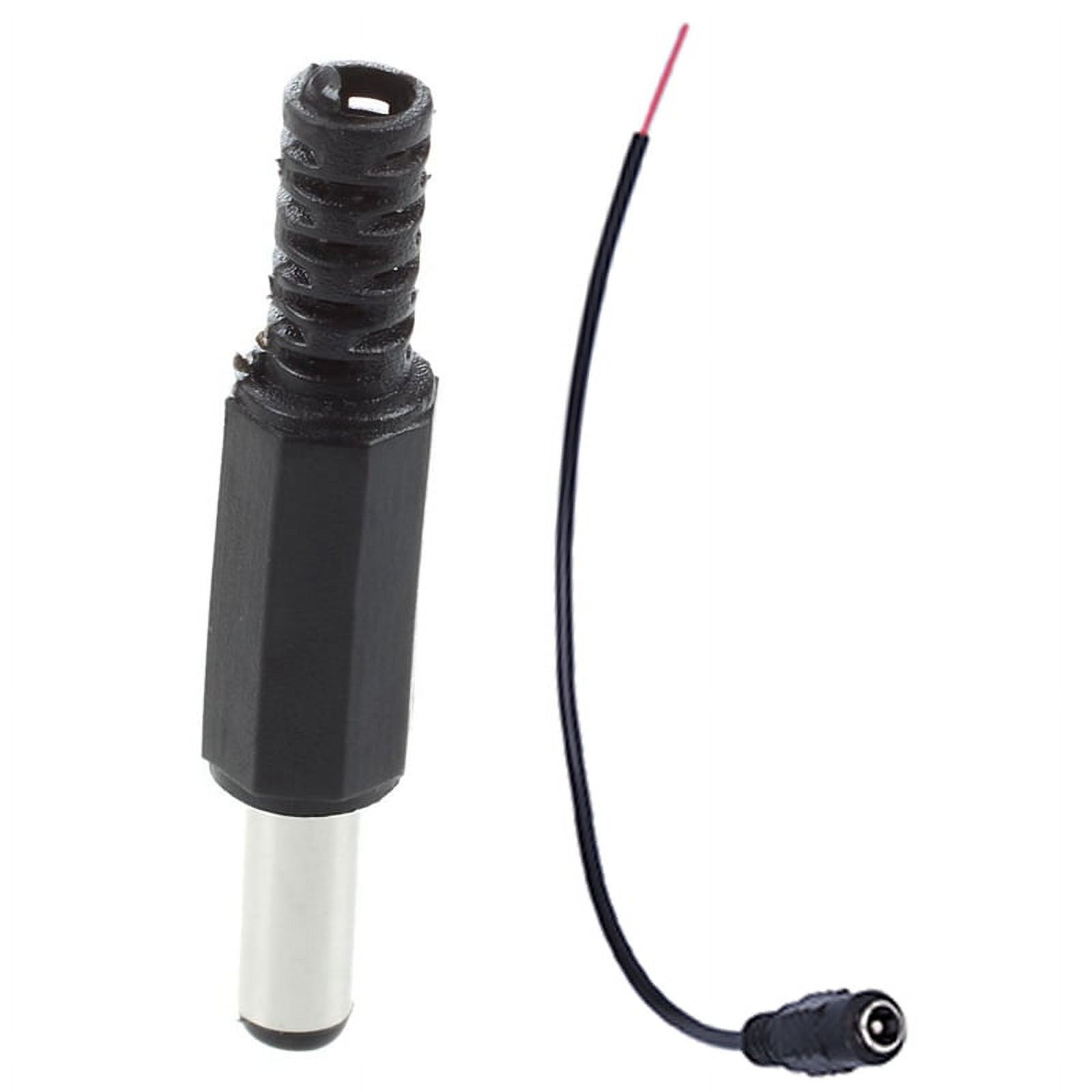 20Pcs Black 2.5 x 5.5Mm Dc Power Male Plug Jack Adapter & 10Pcs 12V Dc ...