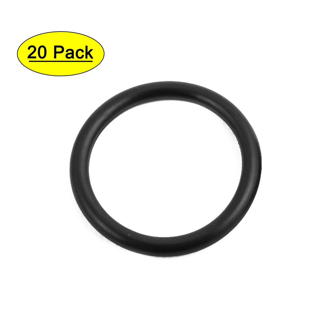 20Pcs Black 20 x 2mm Industrial Flexible Rubber O Ring Oil Sealing ...
