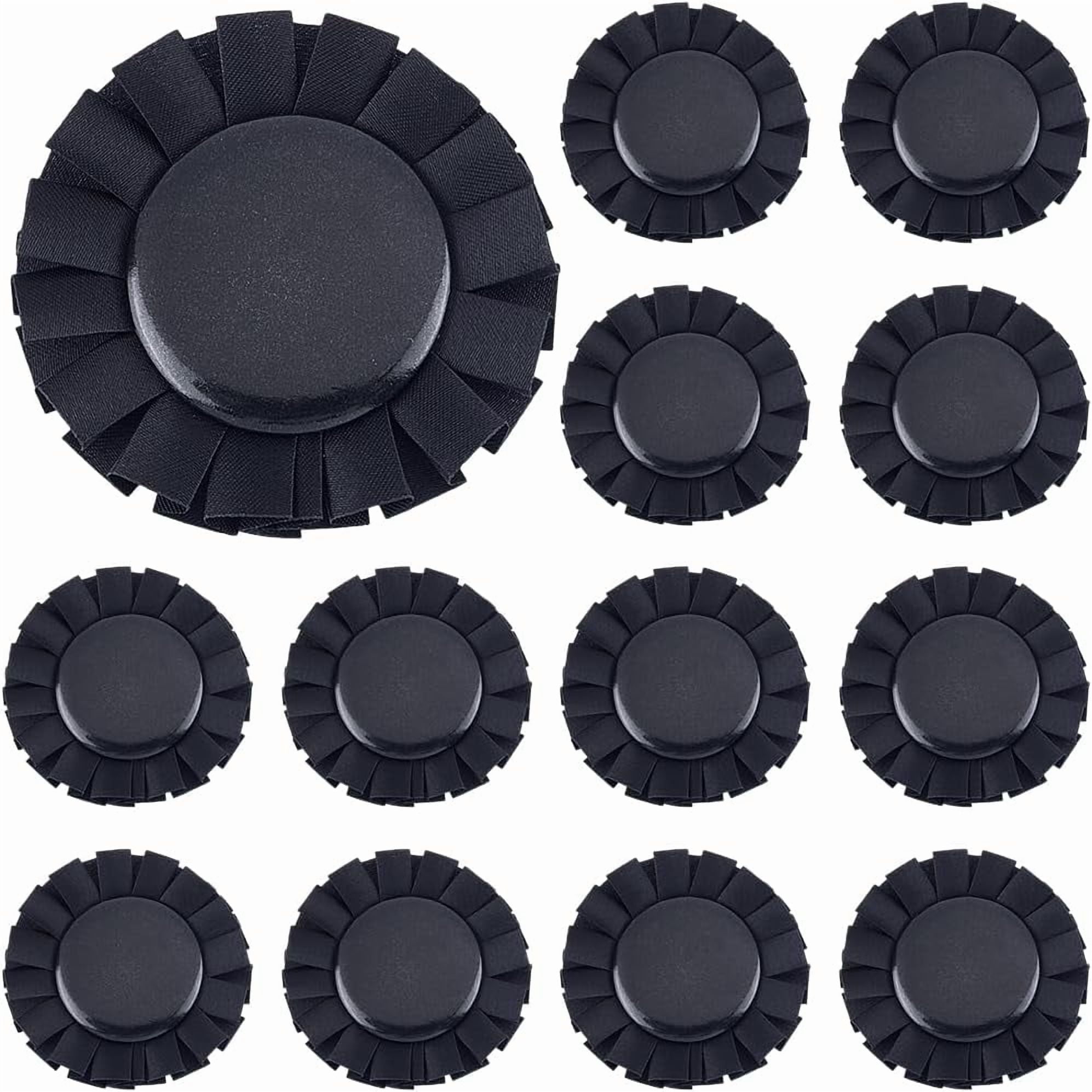 20Pcs Black Blank Award Ribbon Button Pin Brooch Winner Victory Ribbons ...