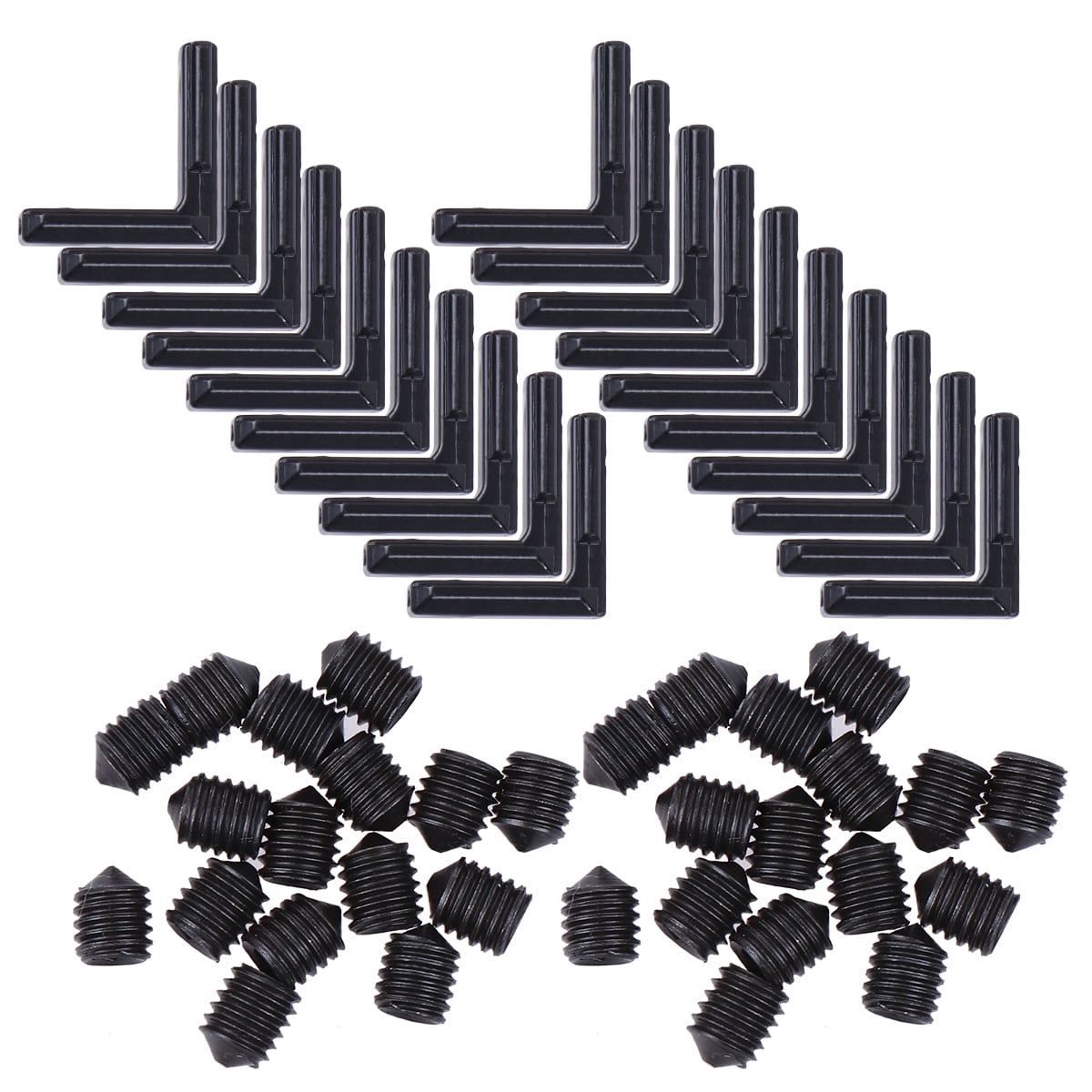 MOKKHNB Corner Desk Connector Black 20Pcs L-Shape Connectors 40Pcs ...