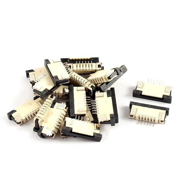 20Pcs Bottom Port 6Pin 1.0mm Pitch FFC FPC Ribbon Sockets Connector ...