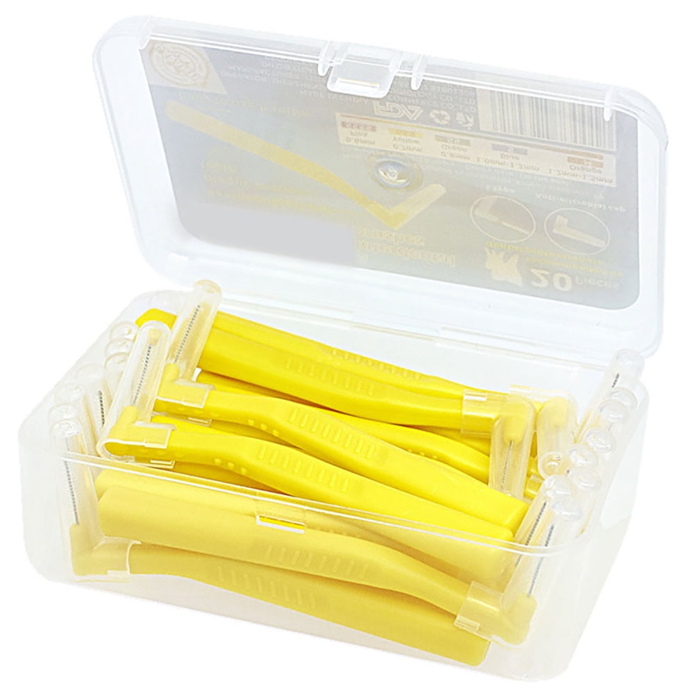 20Pcs/Box L-shaped Interdental Brush Orthodontic Care Kit Toothbrush ...