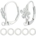 20Pcs Brass Leverback Earring Findings Flower with Loops 20Pcs Open ...