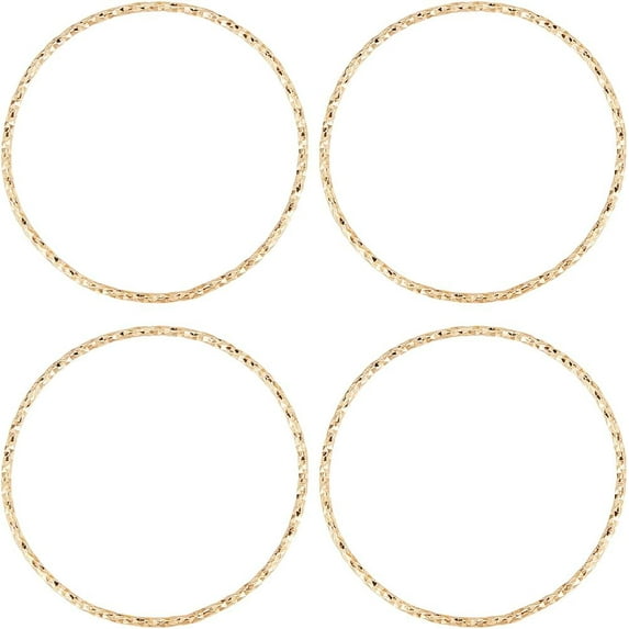 20Pcs Brass Linking Rings Textured & Soldered Nickel Free Round Ring ...