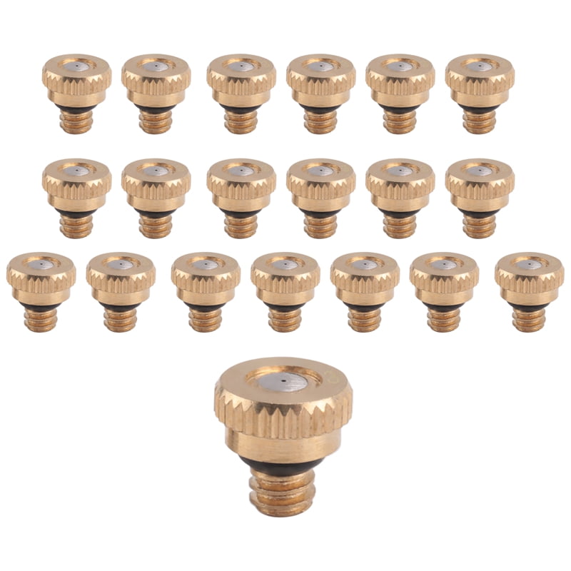 20Pcs Brass Misting Nozzles for Cooling System 0.012 Inch(0.3 mm) Water ...