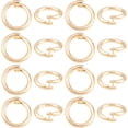 20Pcs Brass Open Jump Rings Round Locking Jump Rings Real 14K Gold ...