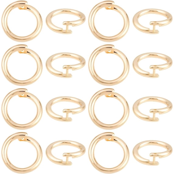20Pcs Brass Open Jump Rings Round Locking Jump Rings Real 14K Gold ...