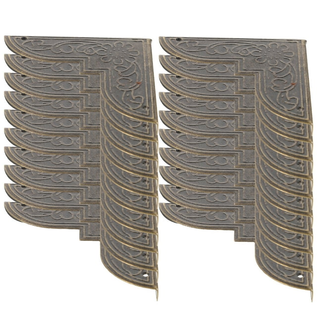 20Pcs Cabinet Furniture Metal Box Edge Protector Antique Corner Guard ...