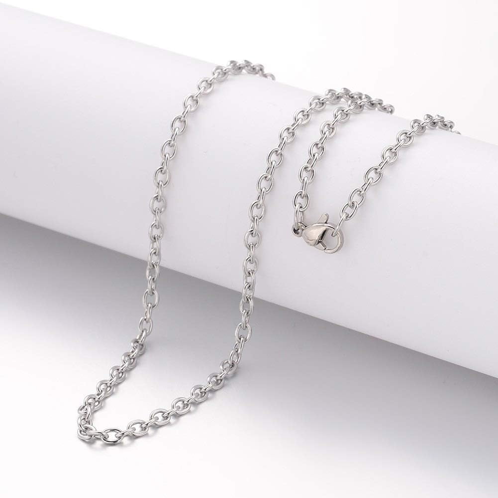 20Pcs Cable Chains Non-Tarnish 304 Stainless Steel Necklace with ...