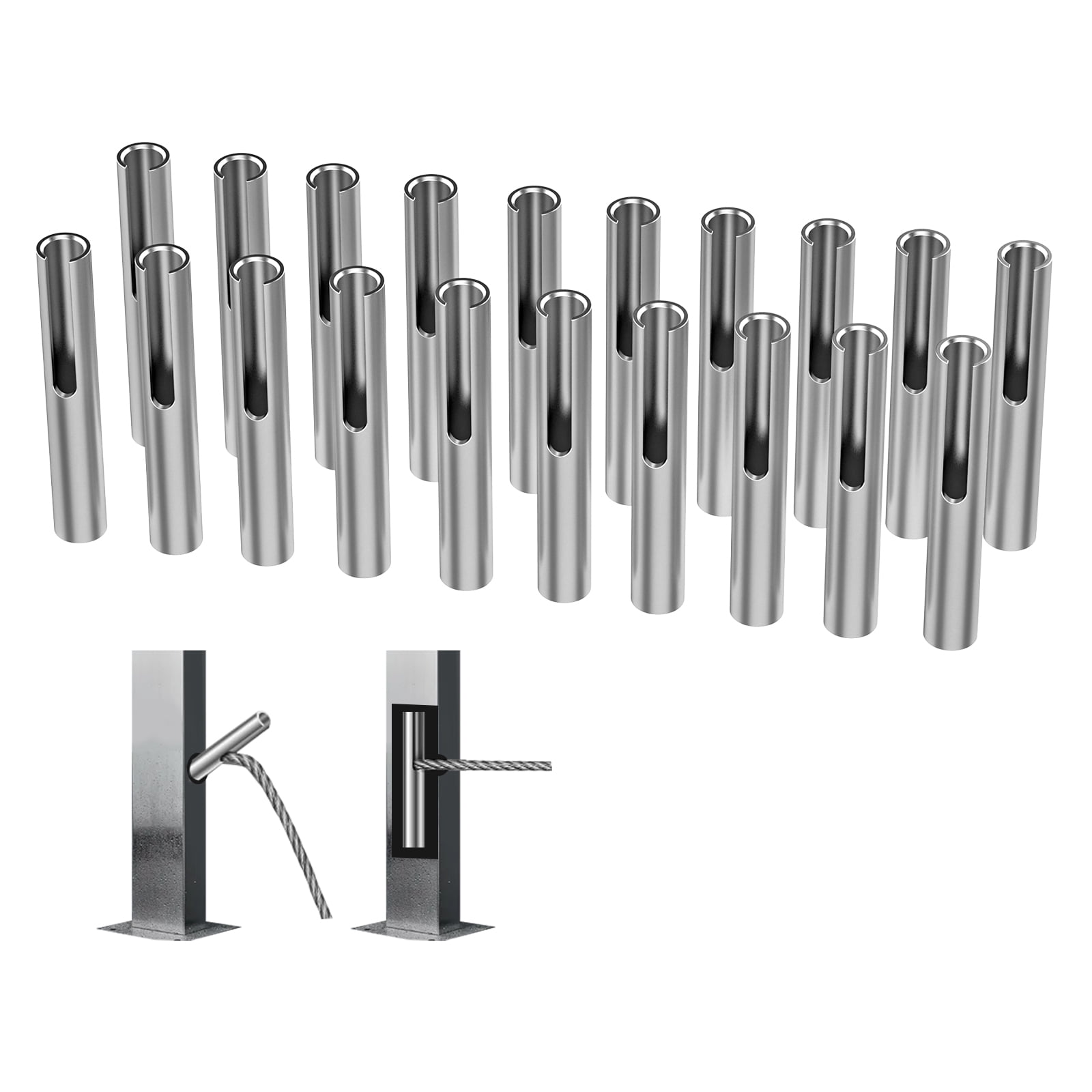 20Pcs Cable Railing Hardware Kit 316 Stainless Steel Terminal Toggle ...