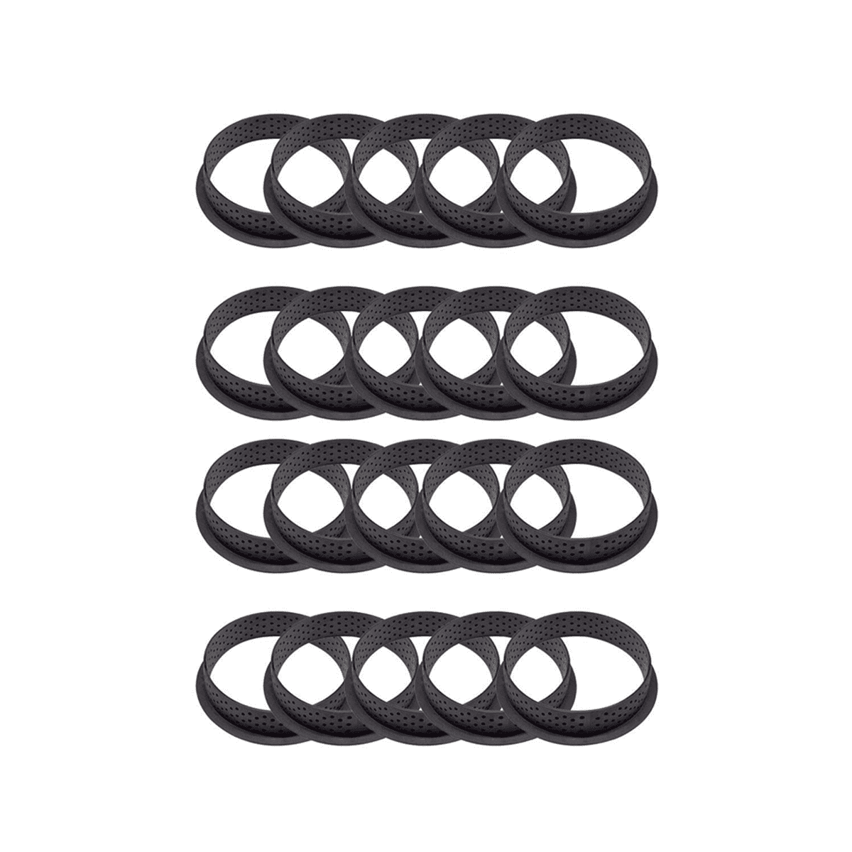 20Pcs Cake Mold Mousse Tart Ring Round-Shape Dessert Pies Decorating ...