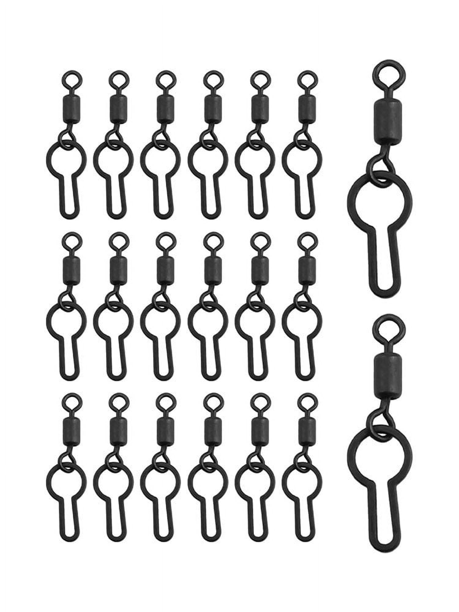 20Pcs Carp Fishing Swivels Ball Bearing Swivel With Safety Snap Solid ...