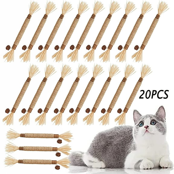 Silvervine Sticks Cat Toys, Natural Matatabi Chew Sticks for Aggressive ...